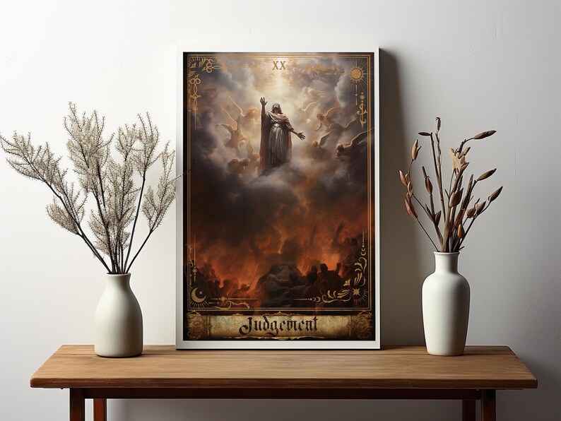 Judgement Tarot Card Print Major Arcana Art Poster Judgement Canvas ...