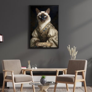 Personalized Siamese Cat Print 2 Regal Renaissance Poster Custom ...