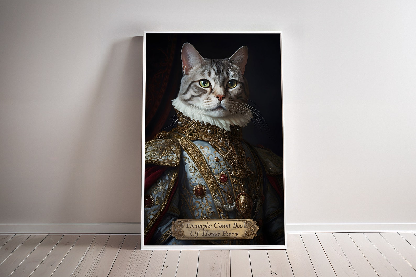 Personalized American Cat Print Regal Renaissance Poster - Etsy
