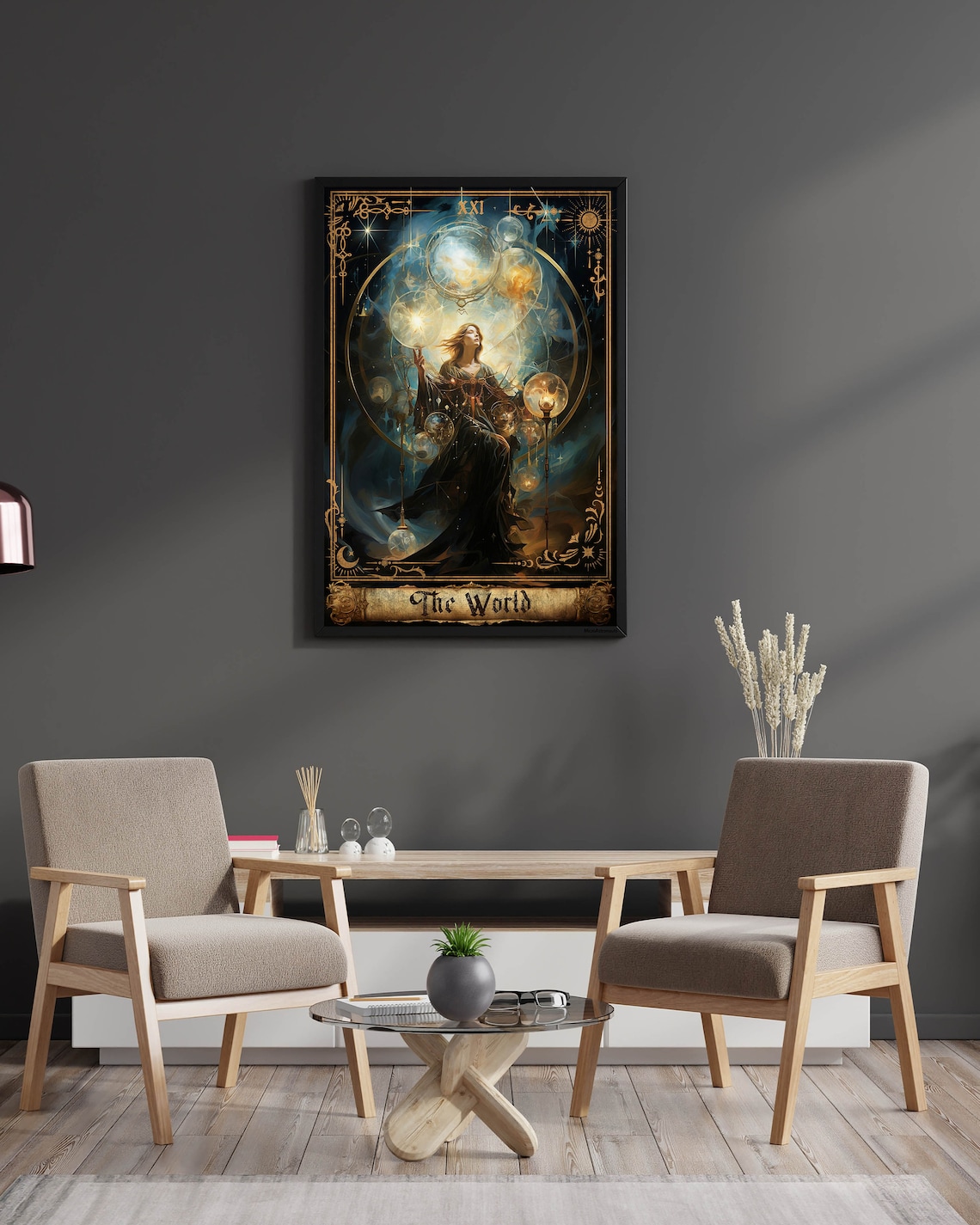 The World Tarot Card Print Major Arcana Art Poster the World Canvas ...