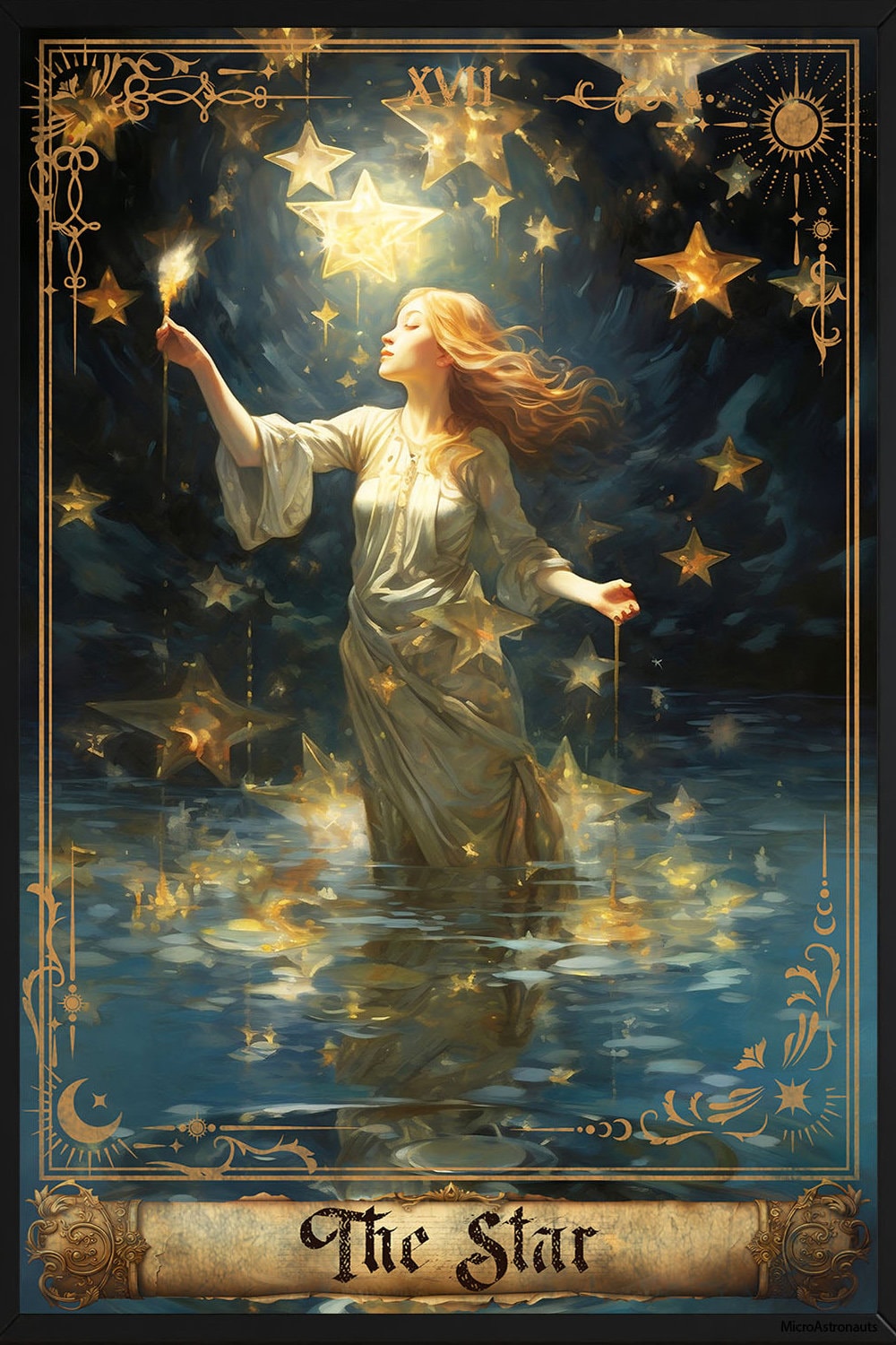 The Star Tarot Card Poster Art Tarots Cards Major Arcana Print the Star ...