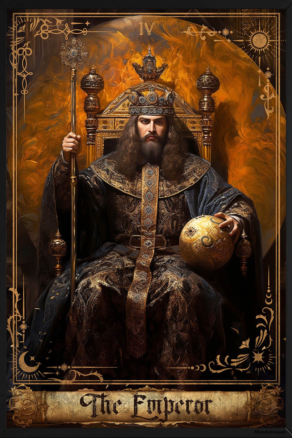 The Emperor Tarot Card Poster Art Tarots Cards Major Arcana Print the ...