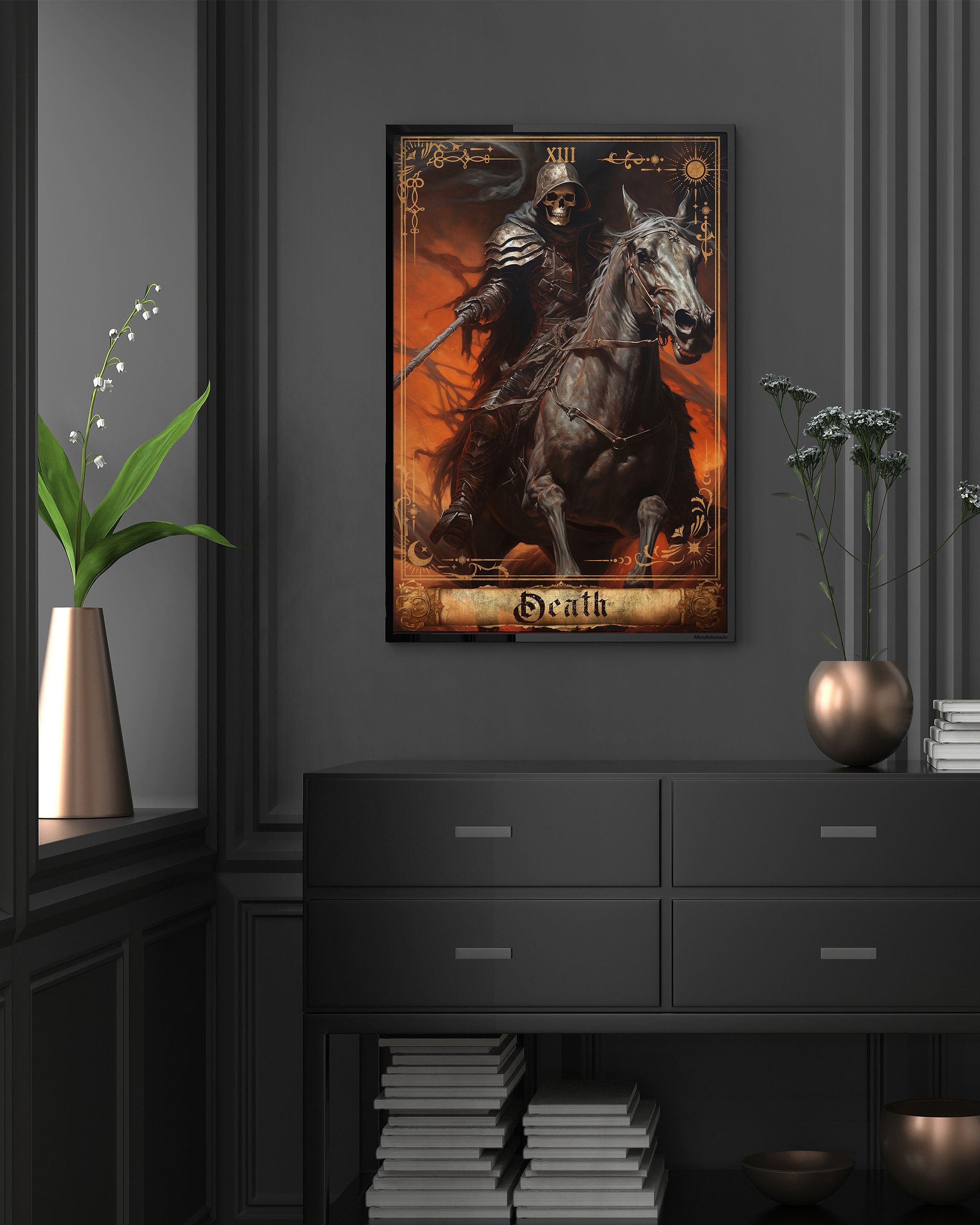 Death Tarot Card Print, Tarots Cards Major Arcana, Death Poster Wall ...