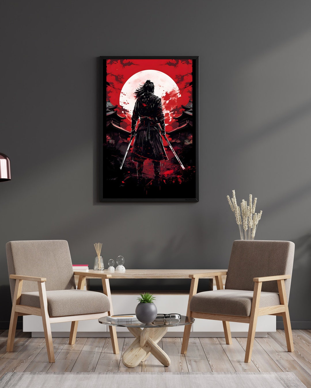 Bad Moon Samurai Poster Day Eastern Art Print Traditional Japanese ...