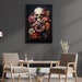 Snake Skull Flowers Poster 2 Snake Coiled Print Python Rose Flowers Art ...