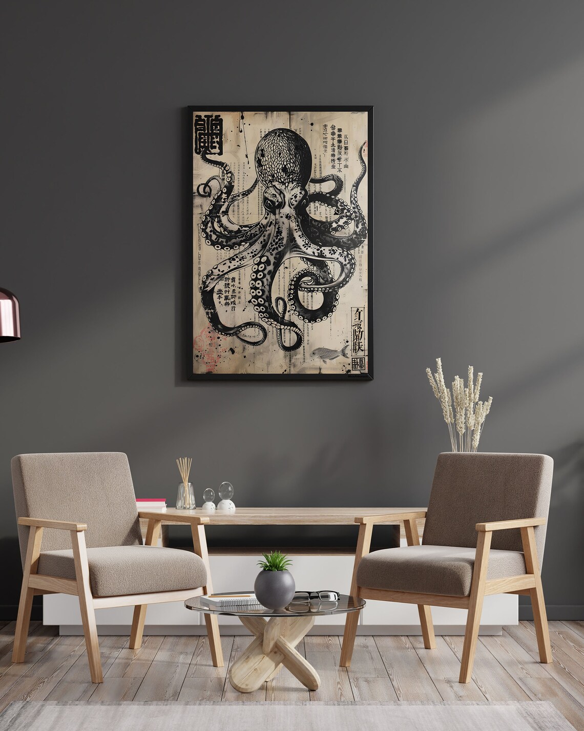 Octopus Silk Screen Poster Ukiyo-e Print Traditional Eastern Art Print ...