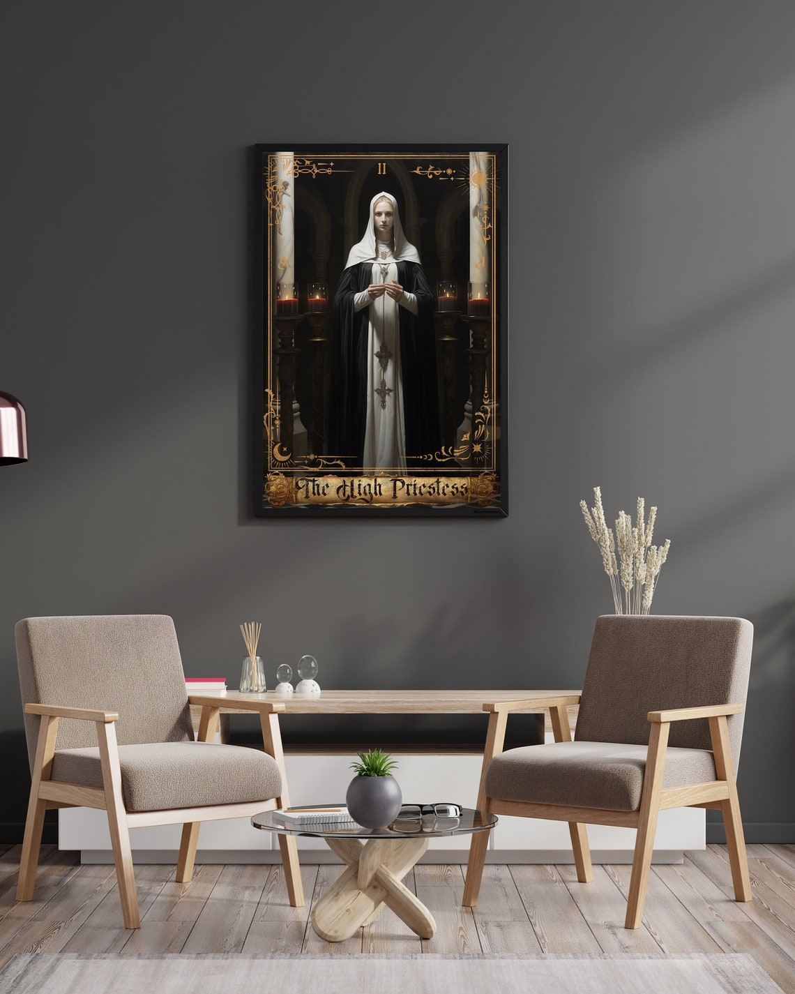 The High Priestess Poster Tarot Card Print Art Major Arcana Canvas ...