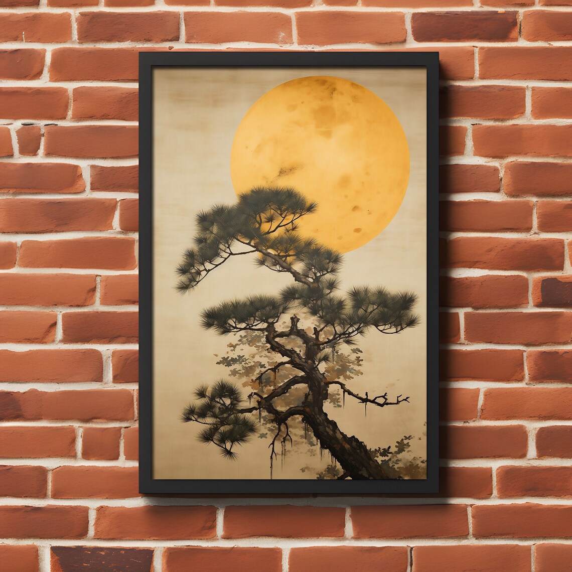 Japanese Pine Tree Poster Gift for Him Decor Japanese Tree - Etsy