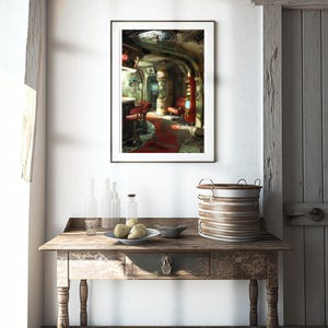 Retro Futuristic Bunker Print Vintage 50s Retrofuturism Wall Art ...