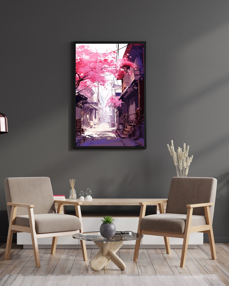Anime Back Alley Poster Noon Village Print Feudal Japan Canvas - Etsy