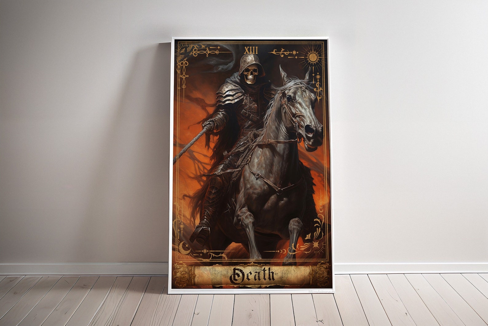 Death Tarot Card Print, Tarots Cards Major Arcana, Death Poster Wall ...