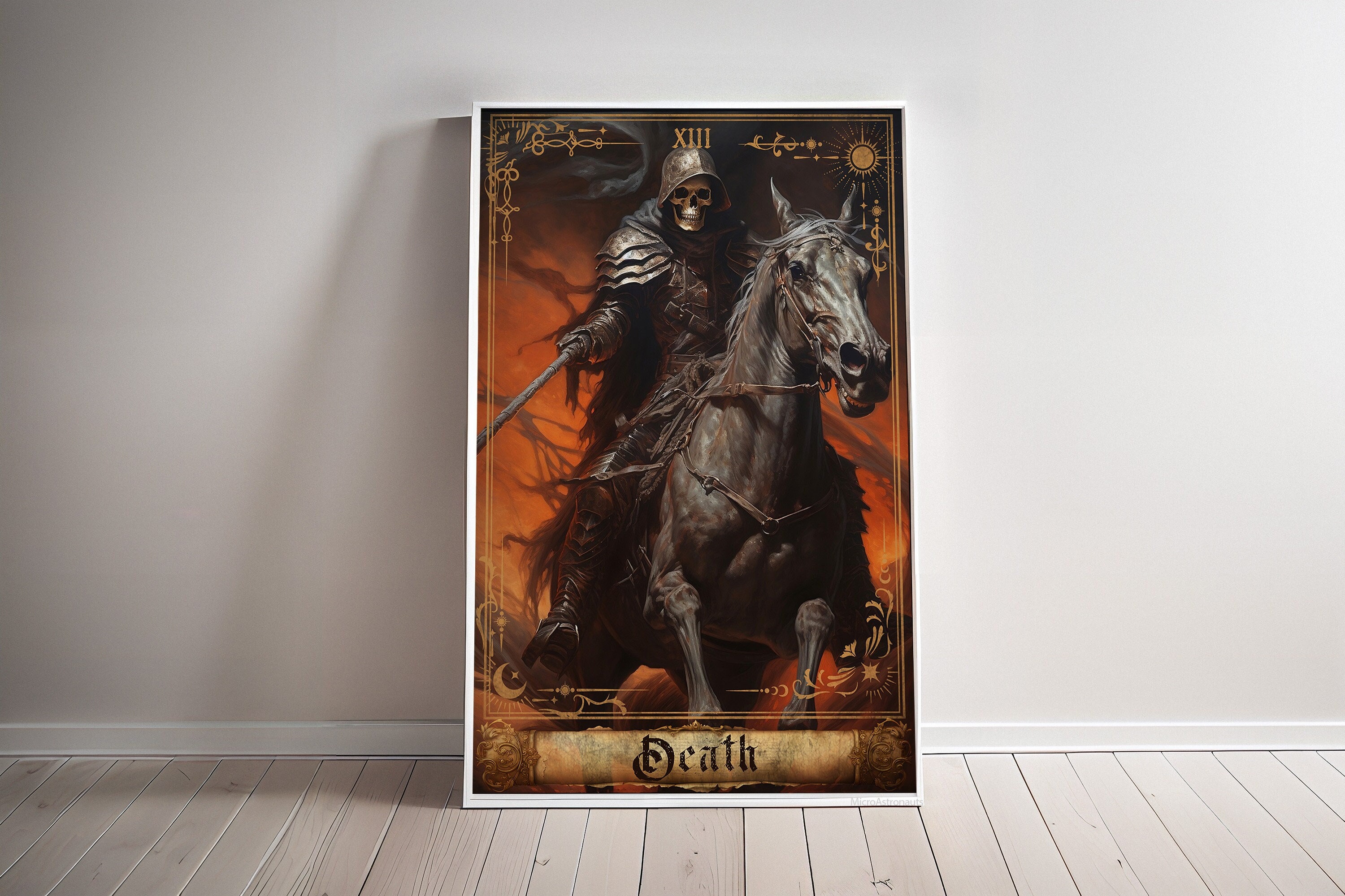 Death Tarot Card Print, Tarots Cards Major Arcana, Death Poster Wall ...