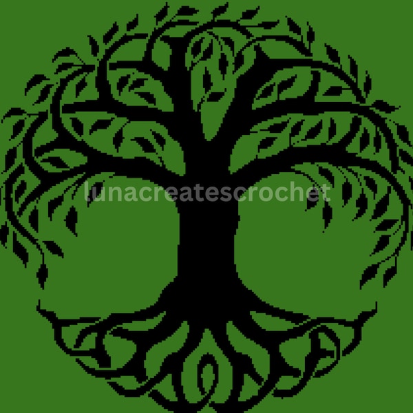 Tree of Life Crochet Blanket Pattern - Etsy