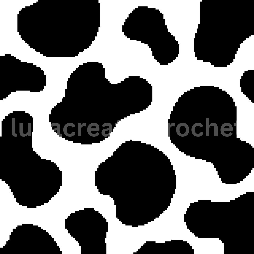 Cow Print Baby Blanket - Graphgan, C2C Pattern, Throw, Blanket, Crochet ...