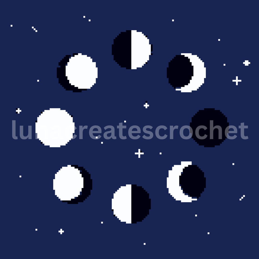 Moon Phases - Graphgan, C2C Pattern, Throw, Blanket, Crochet - Etsy