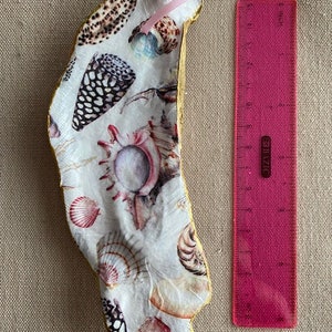 Pretty Seashell Oyster Shell Ornament | Decoupaged Oyster Shell ...