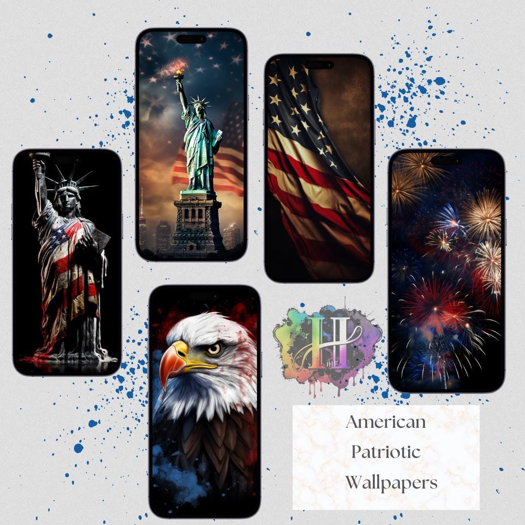 Patriotic Phone Wallpapers-set of Five Wallpaper-ios and Android ...