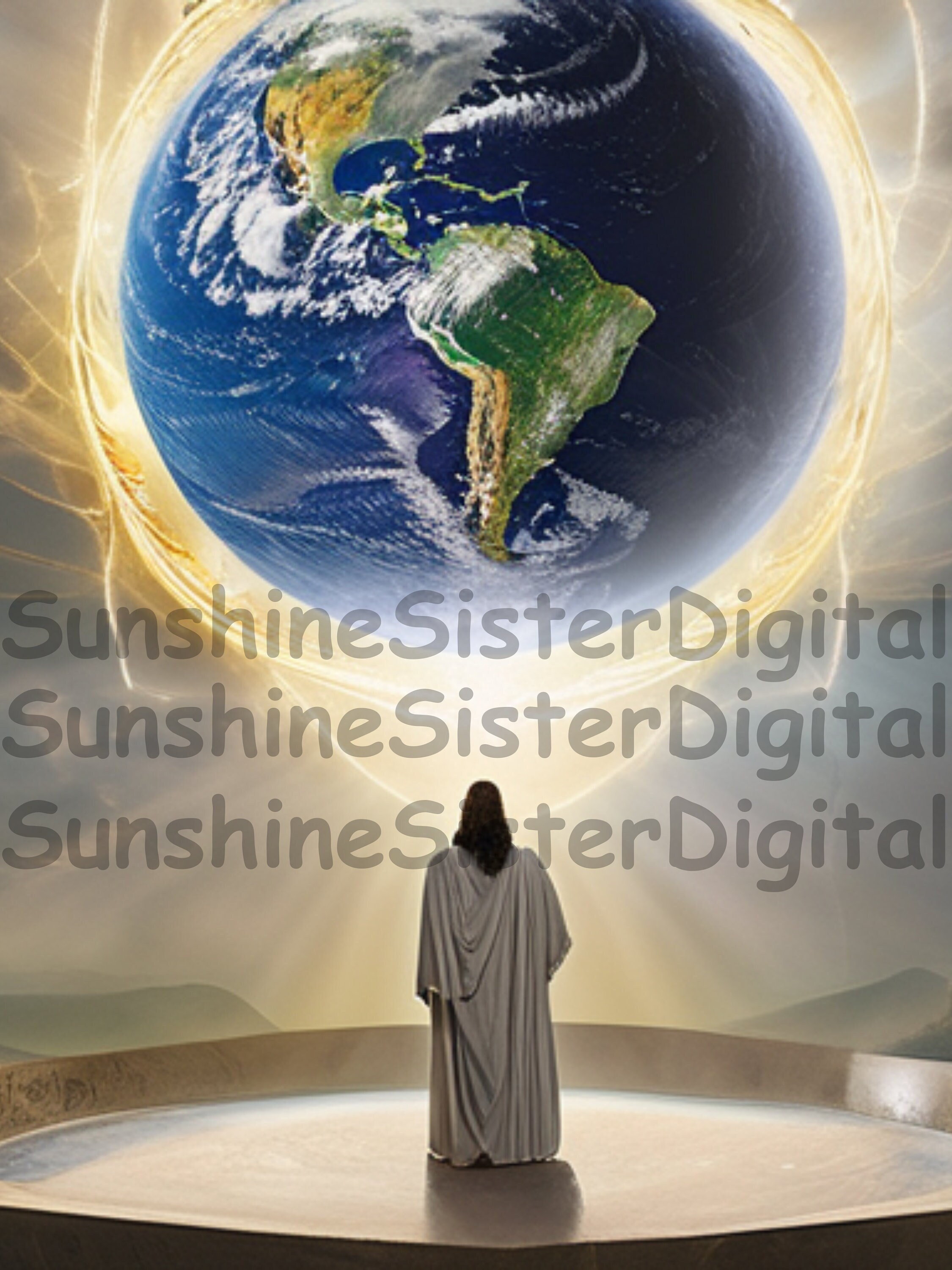 The Creation Digital Art-religious Canvas-downloadable Poster-digital ...