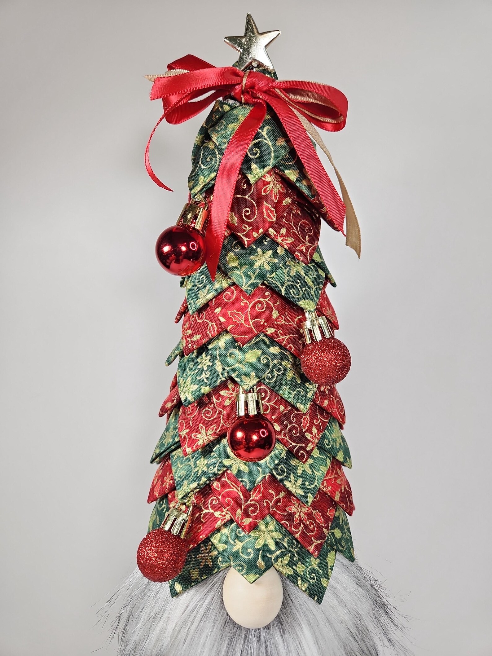 Gnome Wine Topper Christmas Tree Gnome Wine Topper Quilted Tree Gnome ...