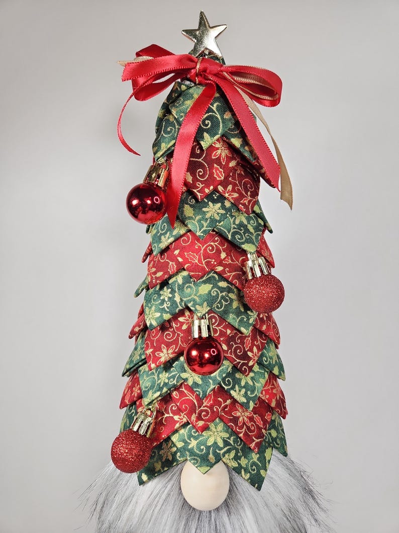 Gnome Wine Topper Christmas Tree Gnome Wine Topper Quilted Tree Gnome ...