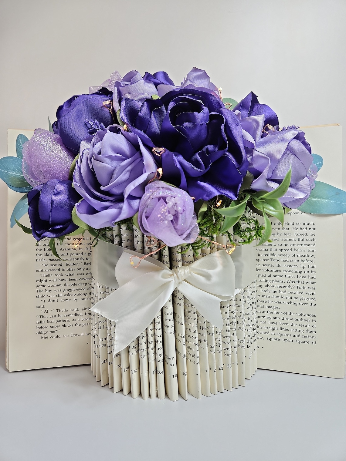Book Bouquet Floral Book Bouquet Floral Book Arrangement Handmade ...
