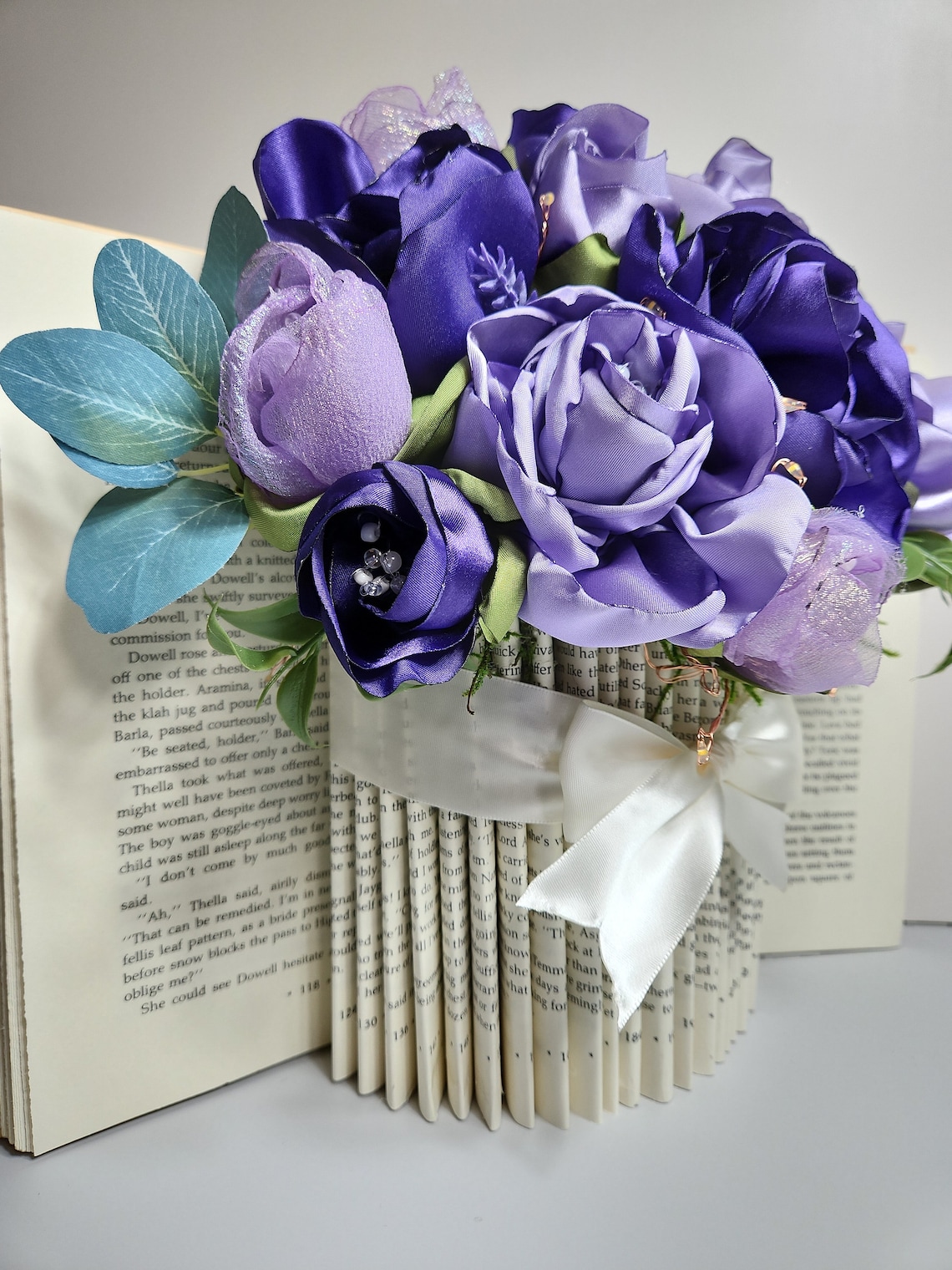 Book Bouquet Floral Book Bouquet Floral Book Arrangement Handmade ...