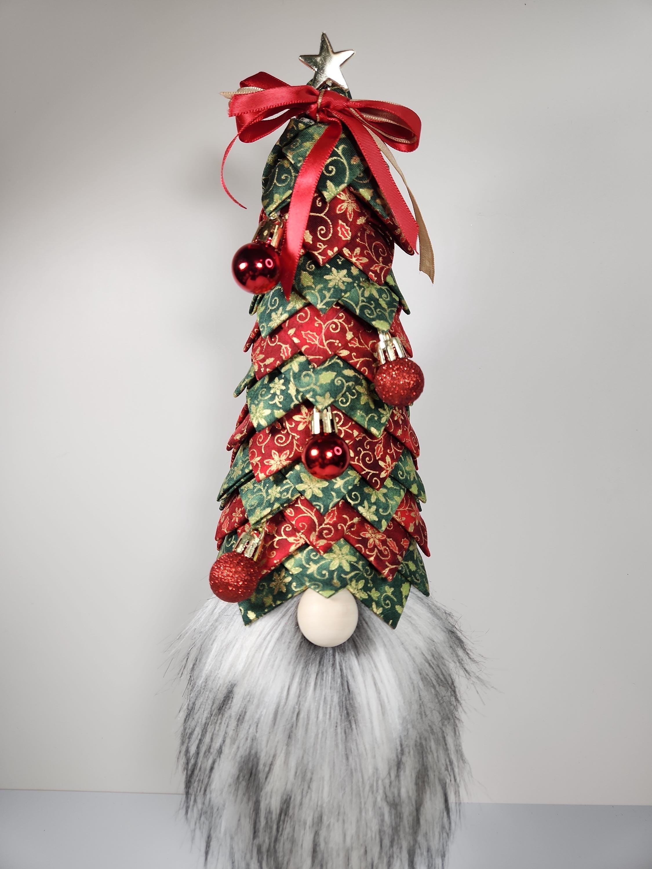 Gnome Wine Topper Christmas Tree Gnome Wine Topper Quilted Tree Gnome ...