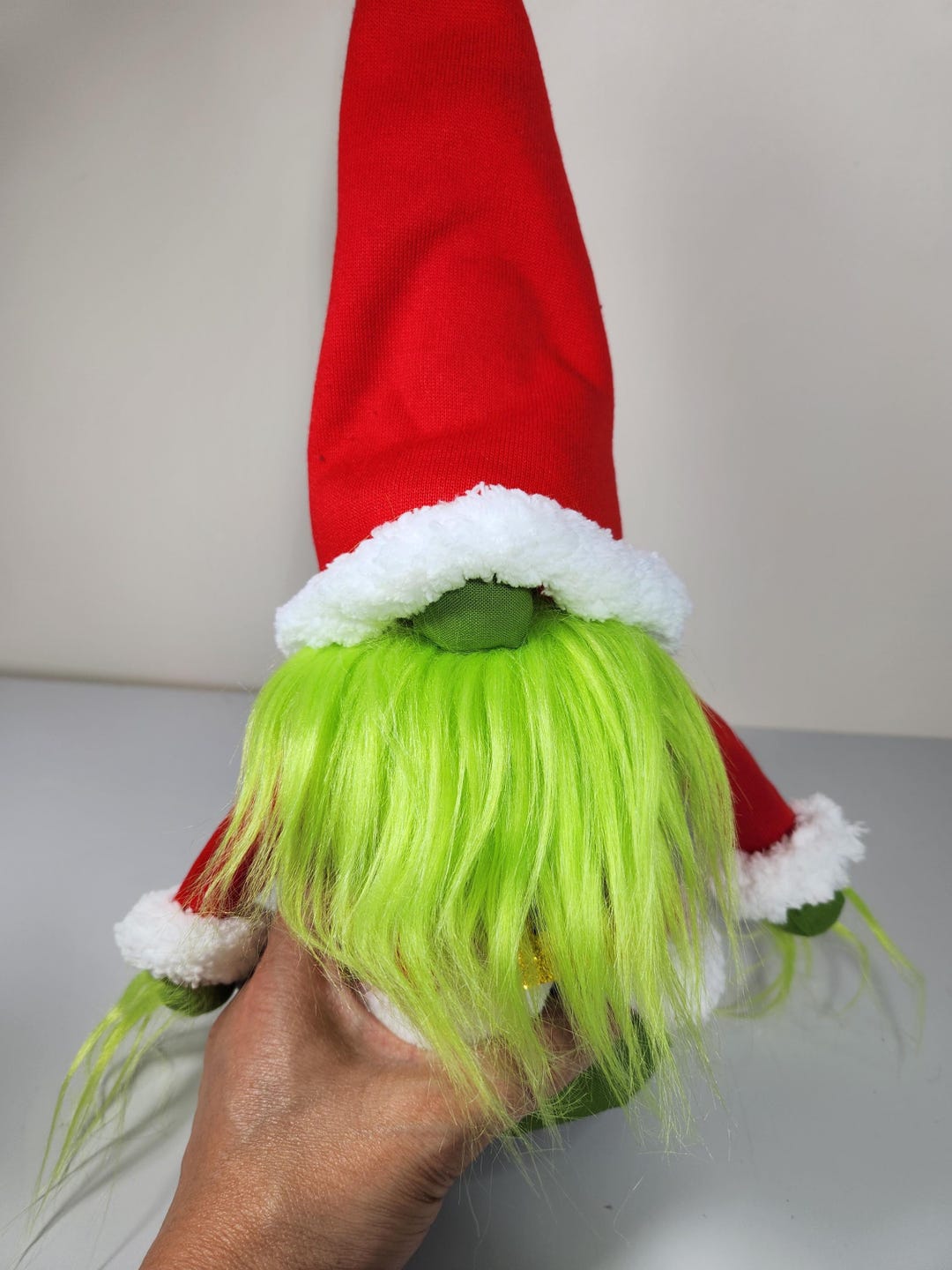 Grinch Gnome Candy Jar: Handmade Plastic Mason Jar - Whimsical Storage ...