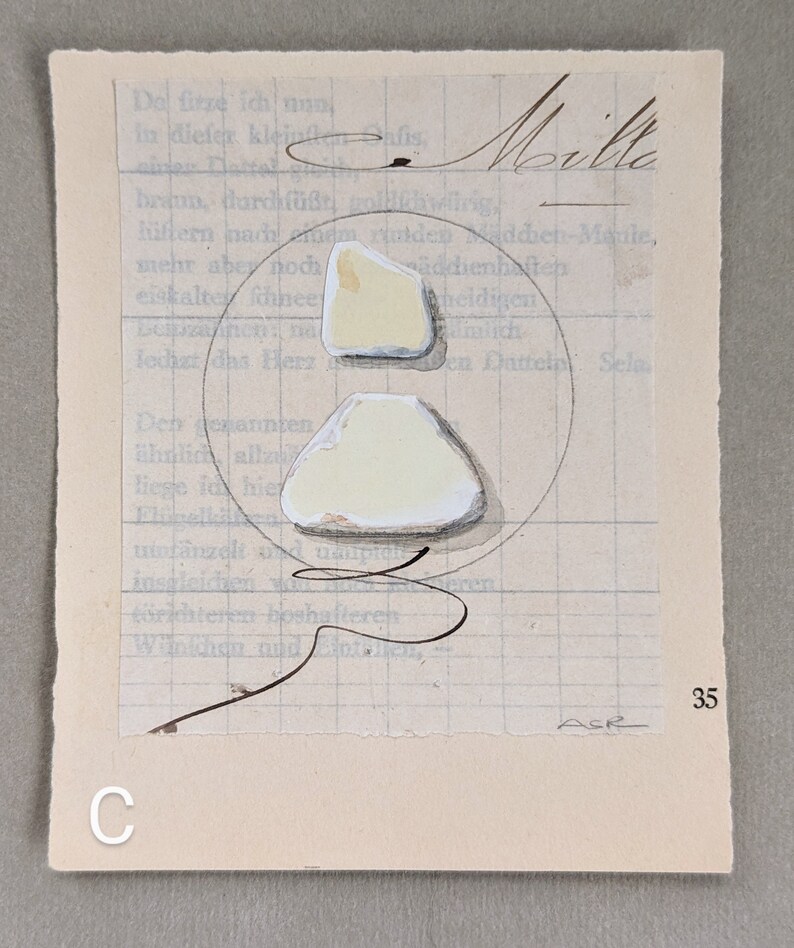 Small Fragments 6 Original Watercolor and Ephemera Collage Art - Etsy