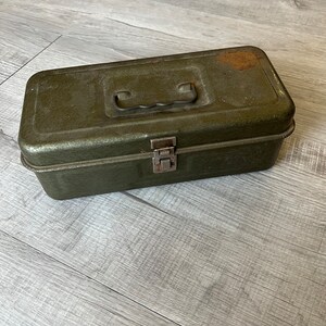 Rustic Antique Green Metal Toolbox - Etsy