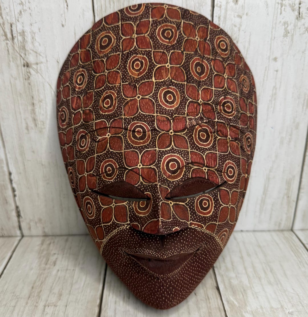 Balinese Batik Topeng Wood Mask - Etsy