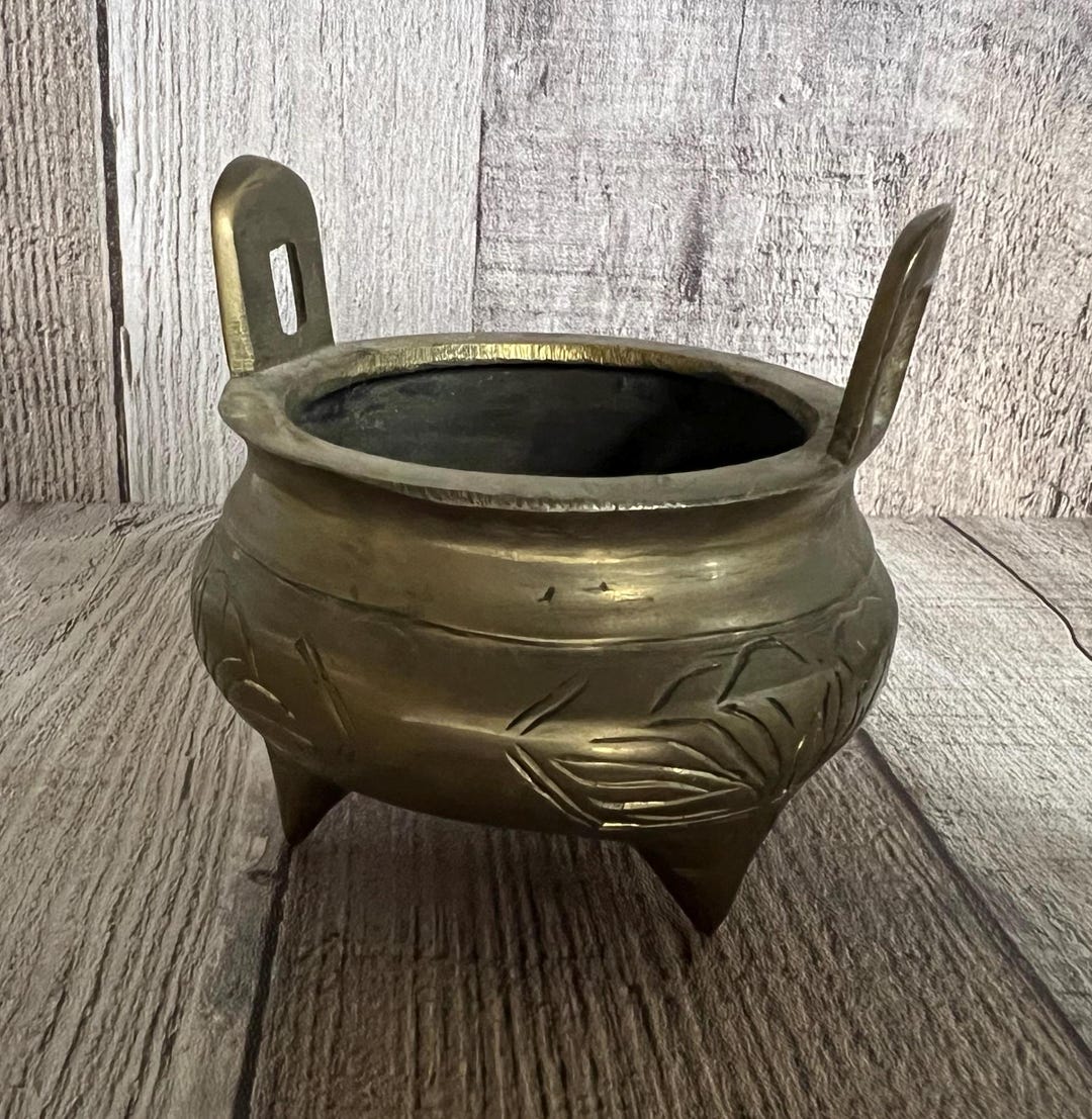 Chinese Brass Censer Tripod Incense Burner - Etsy