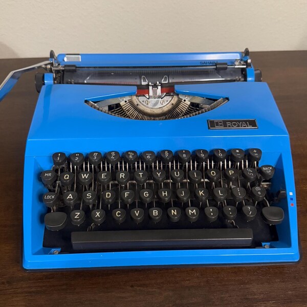 Blue Typewriter - Etsy