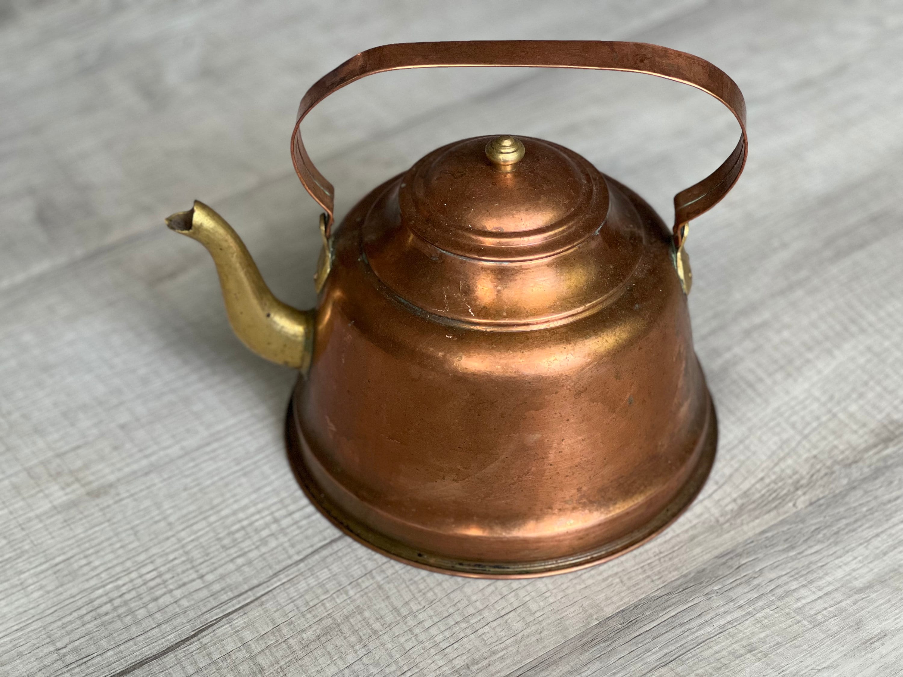 Antique Copper Teapot Large - Etsy