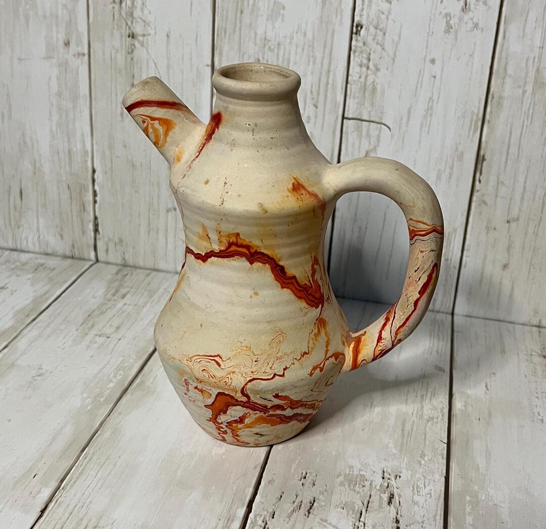 Nemadji Swirl Native Clay Indian Art Pottery Pitcher Vase - Etsy