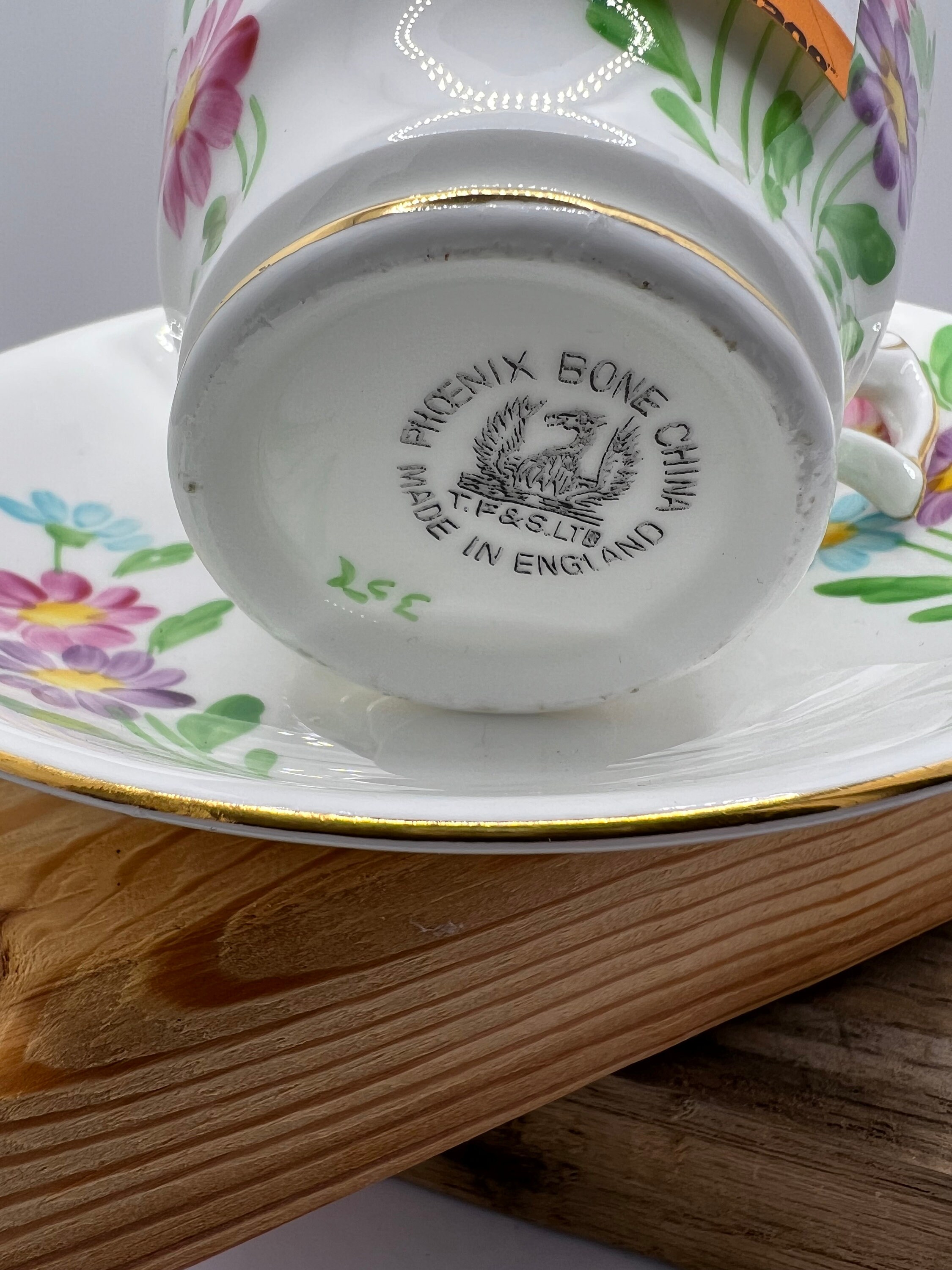 Phoenix Bone China Tea Cup and Saucer - Etsy