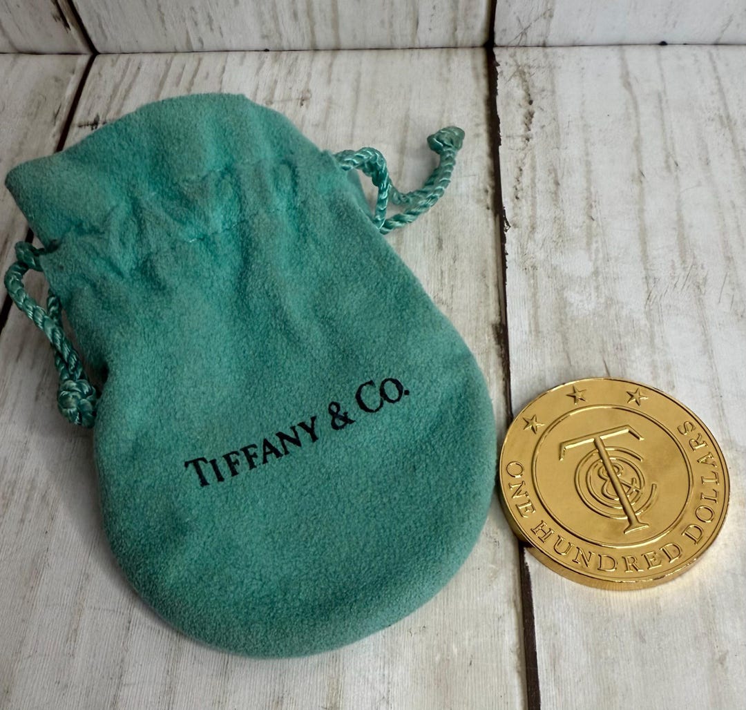Tiffany and Co. 100 Dollar Gold Plated Token W/pouch - Etsy