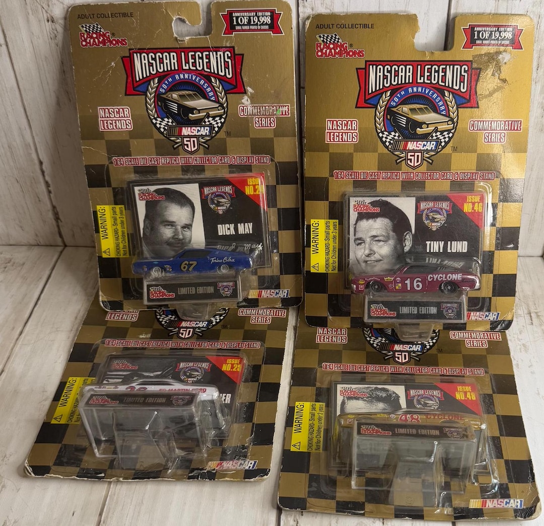 4 Racing Champions NASCAR Legends Collectible Cars - Etsy