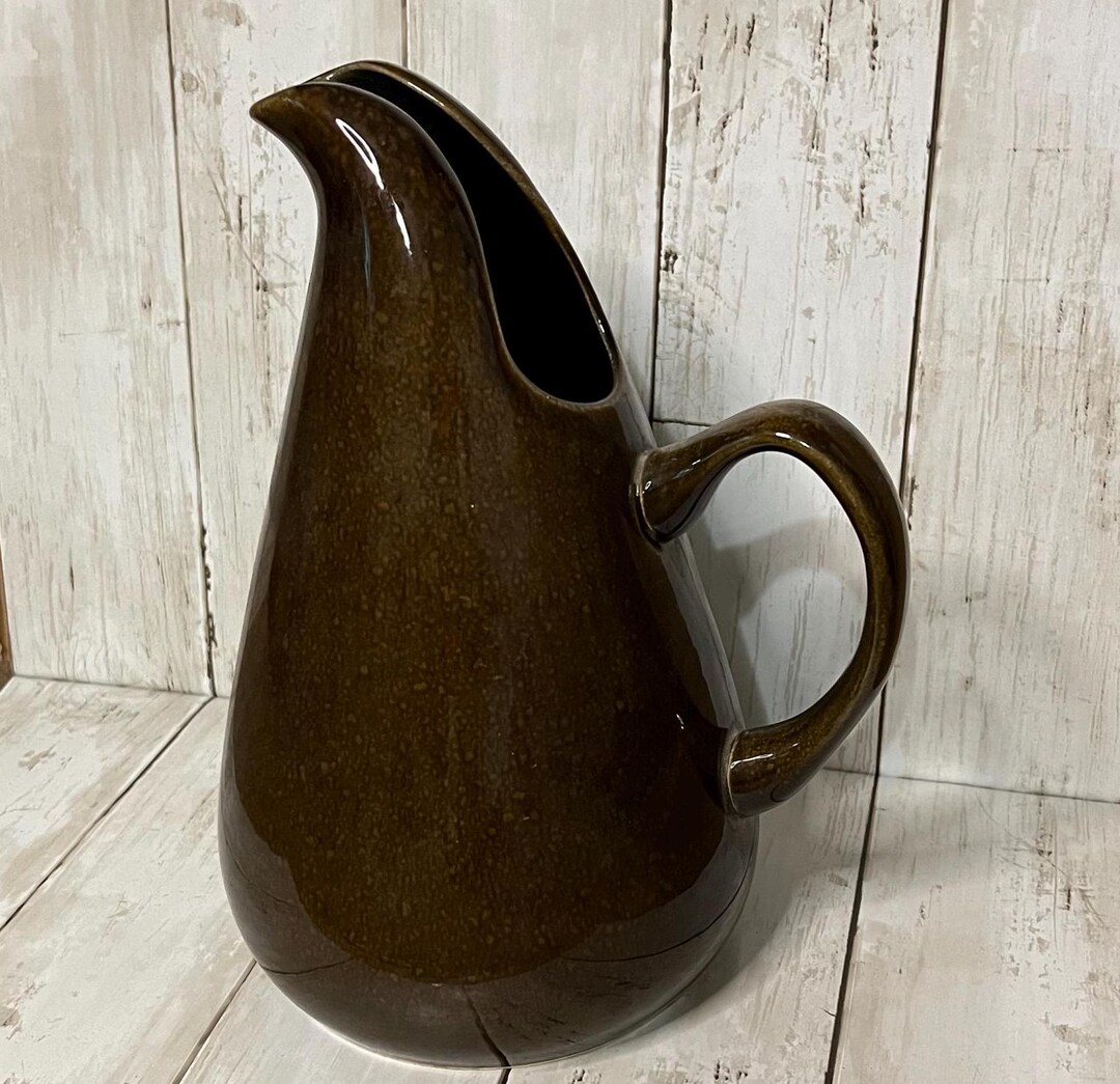 Russel Wright American Modern Water Pitcher-black Chutney - Etsy
