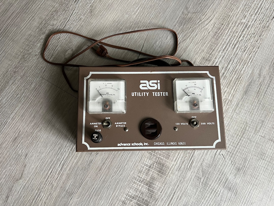 Vintage ASI Utility Plug Tester Ammeter - Etsy