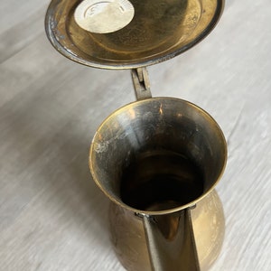 Vintage Brass Dallah Madani Coffee/ Tea Pot Etched Floral Design - Etsy
