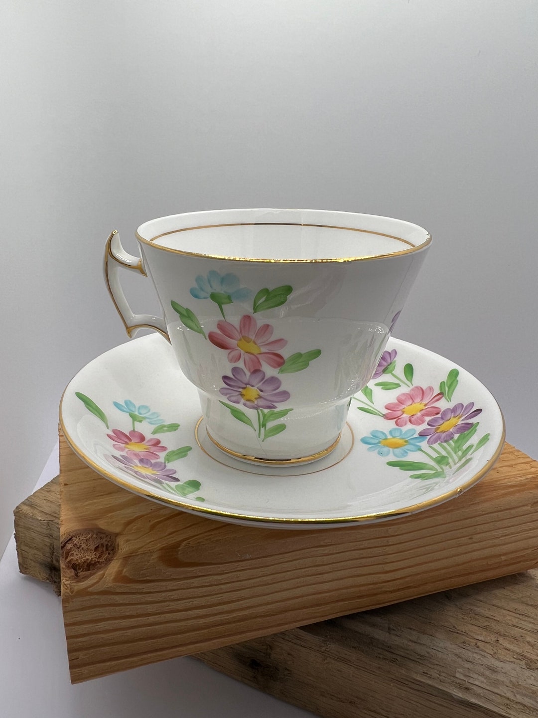 Phoenix Bone China Tea Cup and Saucer - Etsy