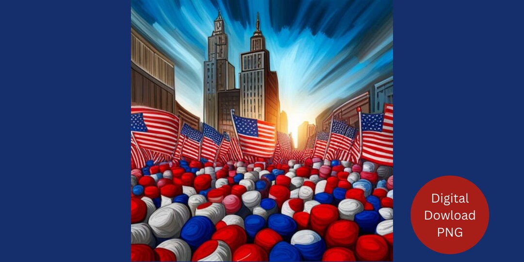 Parade of Patriotism Art | Patriotic Inspired Art | PNG - Etsy