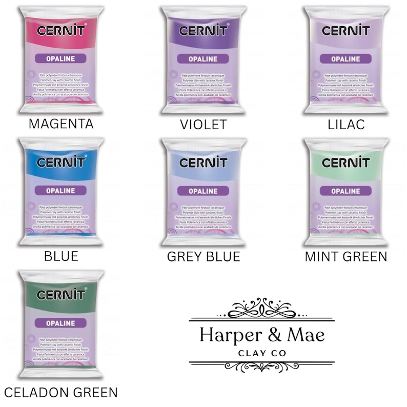 Cernit Opaline Polymer Clay 56g (2 Oz) – Professional Semi-translucent ...
