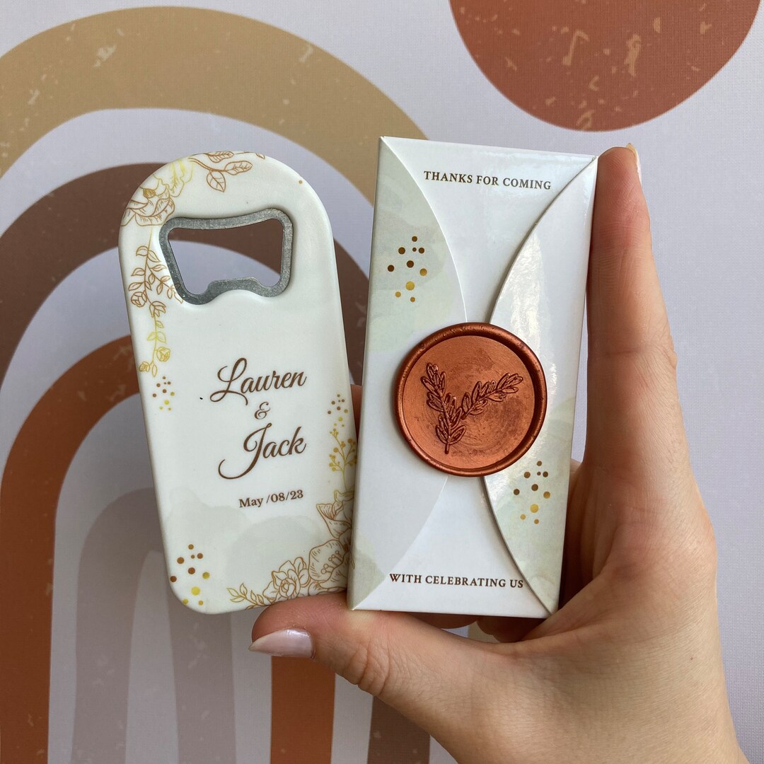 Personalized Wedding Magnets With Special Box Gift, Wedding Party ...