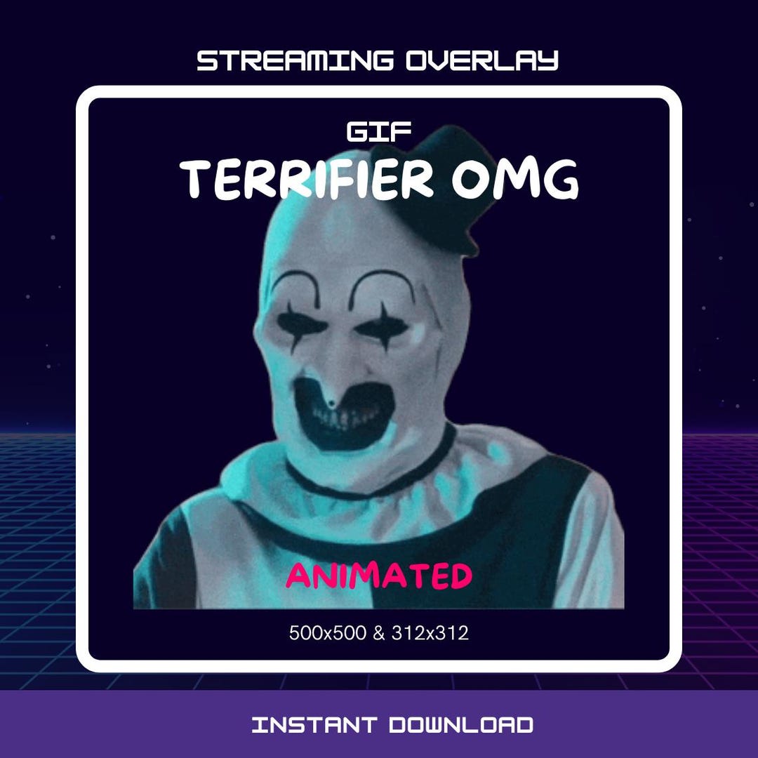 Art the Clown Omg Meme Streaming Overlay Stream Decoration Alerts OBS ...