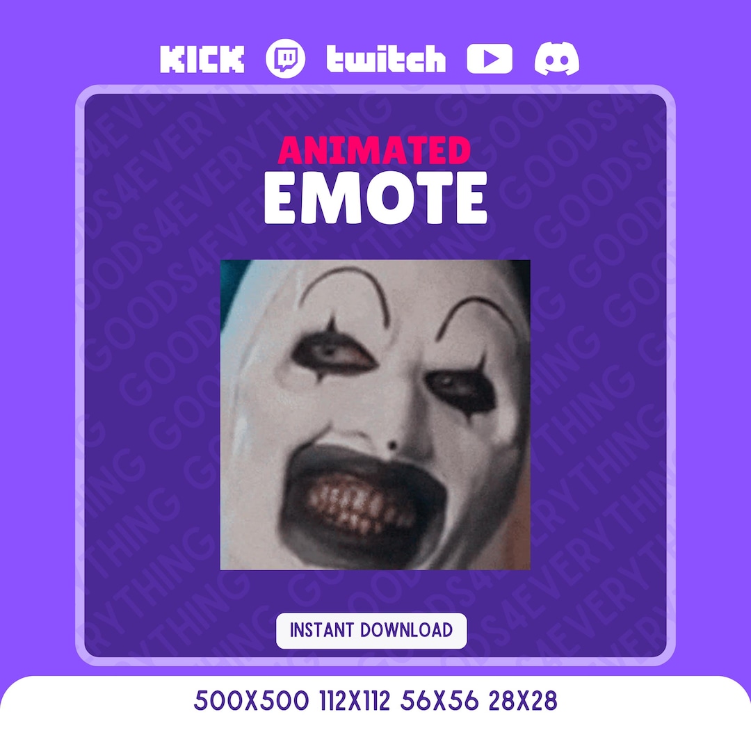 Terrifier Emote Twitch KEK Art Clown Fanart Emote Clown Meme Emote ...
