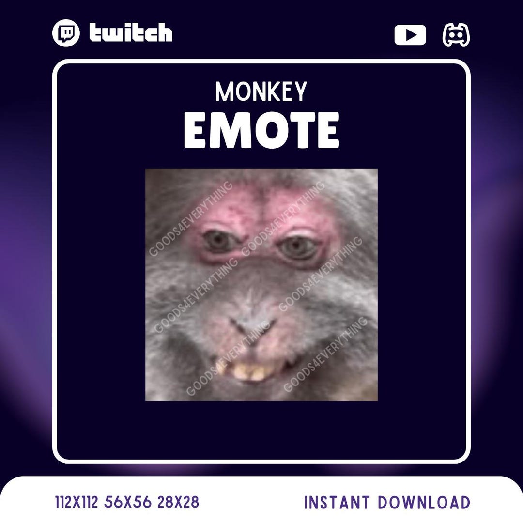 Fat Monkey Emote Meme Fanart Animated for Twitch | Discord | Youtube ...