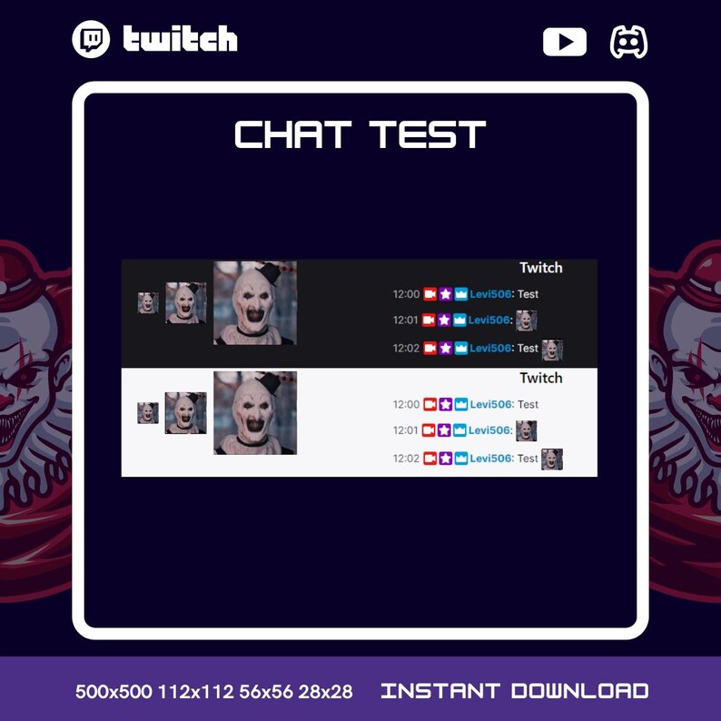 Twitch Emote Art the Clown Yes! Fanart Okay Meme Stream Emote Animated ...