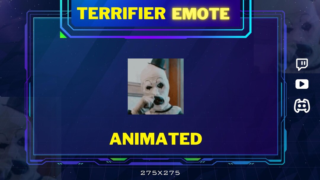 Twitch Emote Terrifier Clown Salty Cry, Meme Stream Emote Salty Cry ...